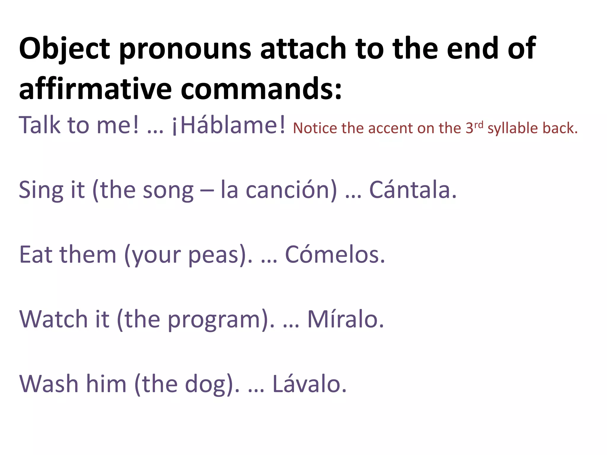 Tú affirmative commands | PPTX