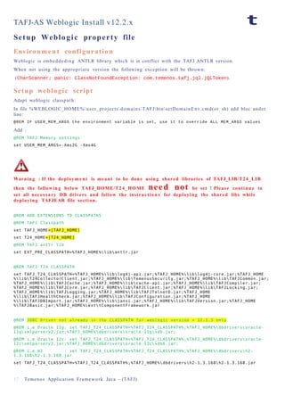 TAFJ-AS WebLogicInstall.pdfDDDDDDDDDDDDDDDDDDDDDDDDDDD | PDF
