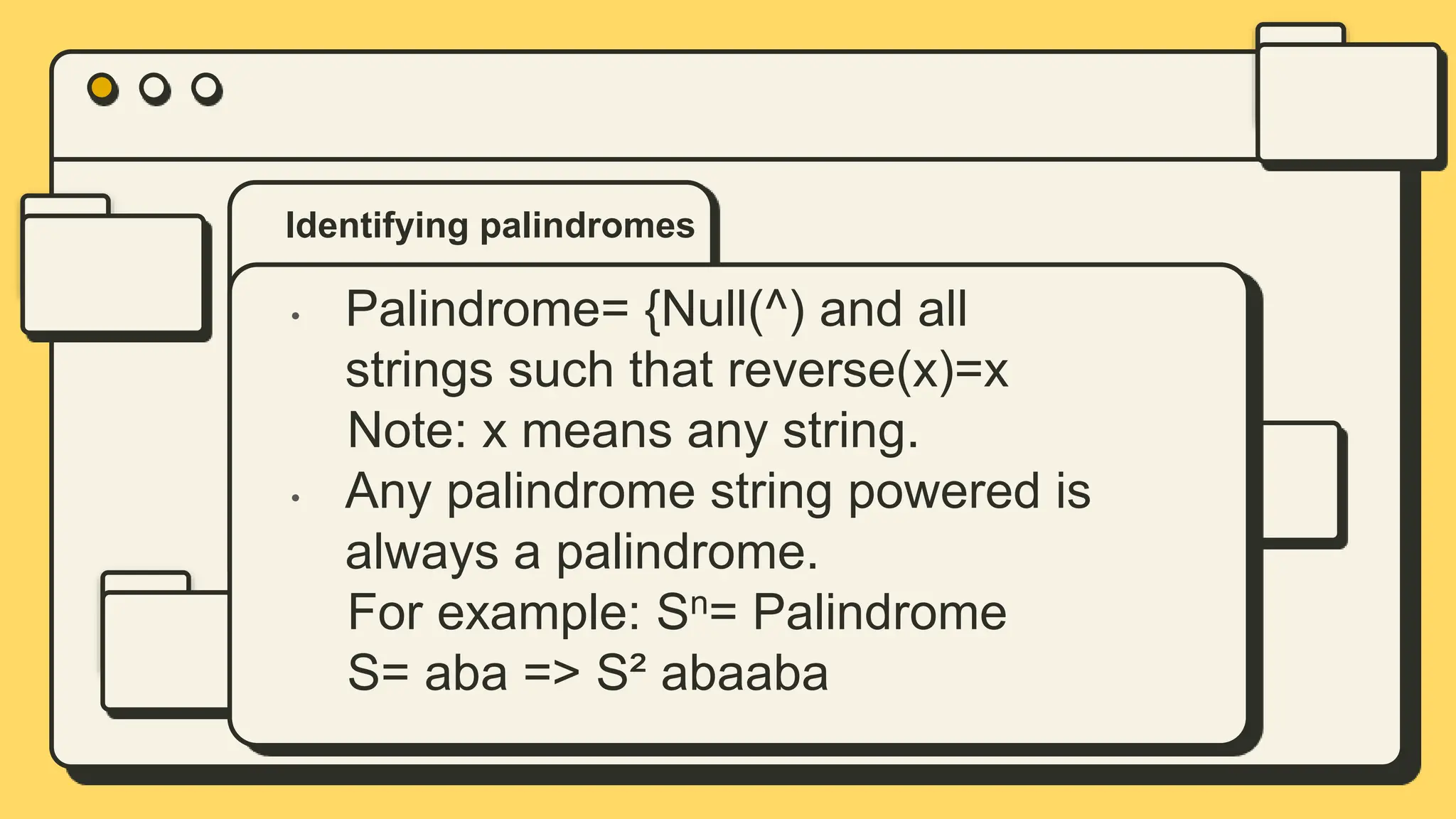 What is Palindrome in Compiler Design and Tafl | PPT