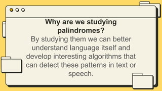 What is Palindrome in Compiler Design and Tafl | PPT