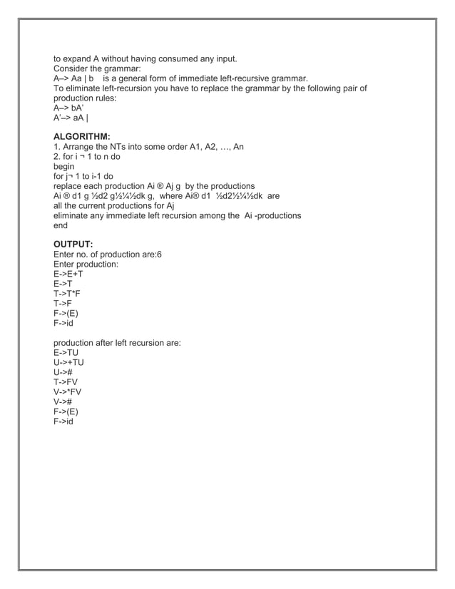 Theory of automata and formal language lab manual | PDF
