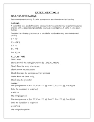 Theory of automata and formal language lab manual | PDF