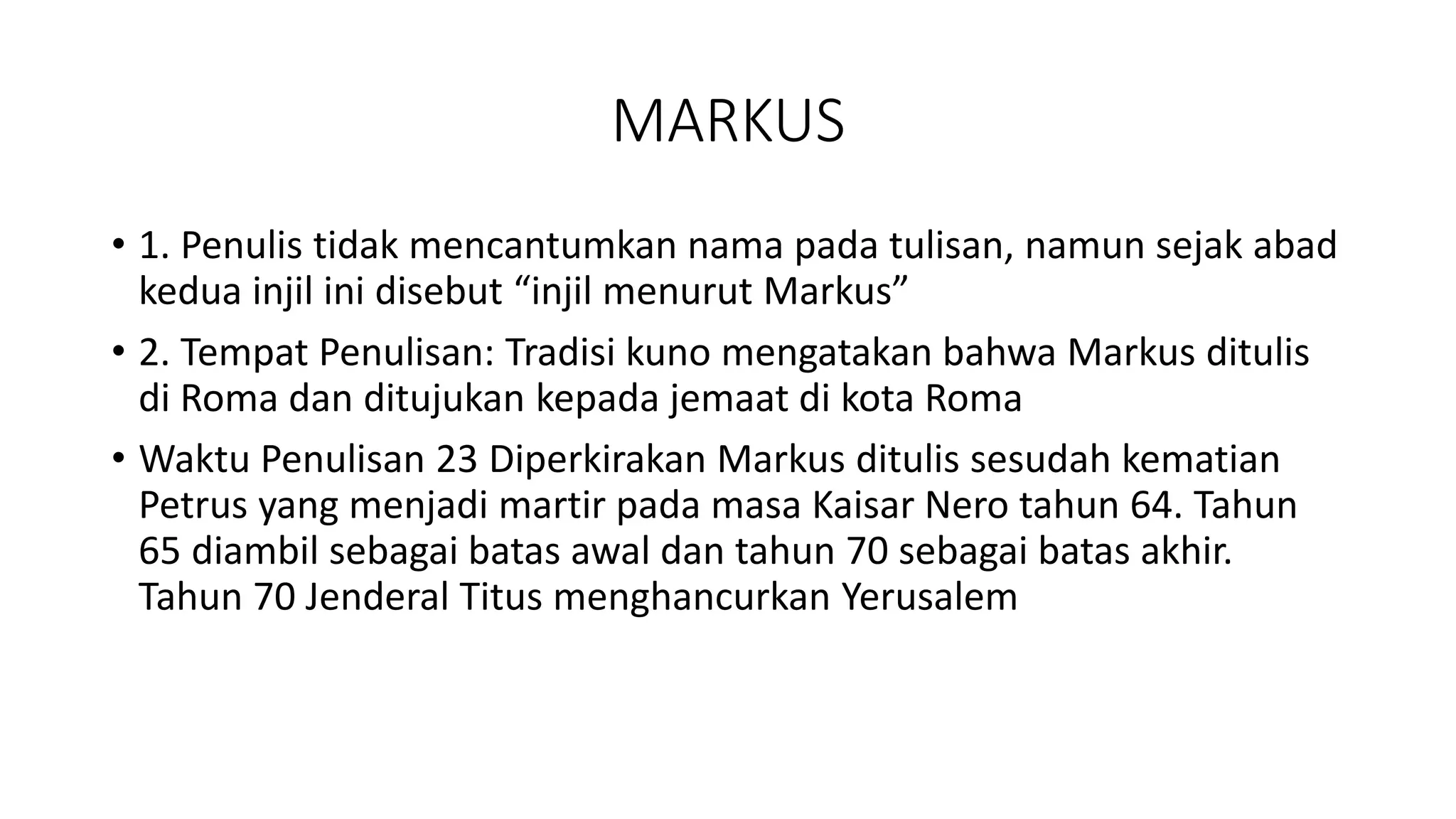 tafsiran empat injil dalam perjanjian baru | PPTX