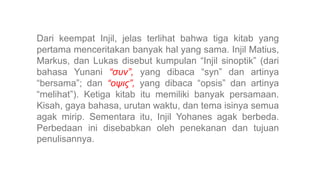 tafsiran empat injil dalam perjanjian baru | PPTX