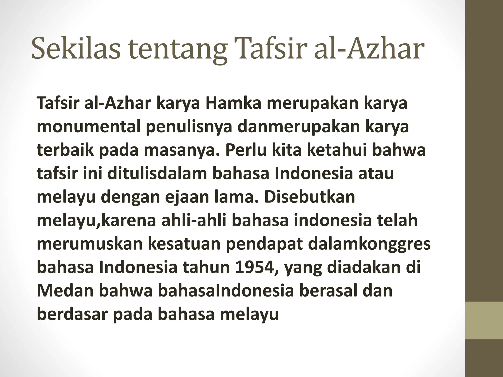 Tafsir Al Azhar Karya Prof Dr Hamka (Haji Abdul Malik Karim Amrullah ...