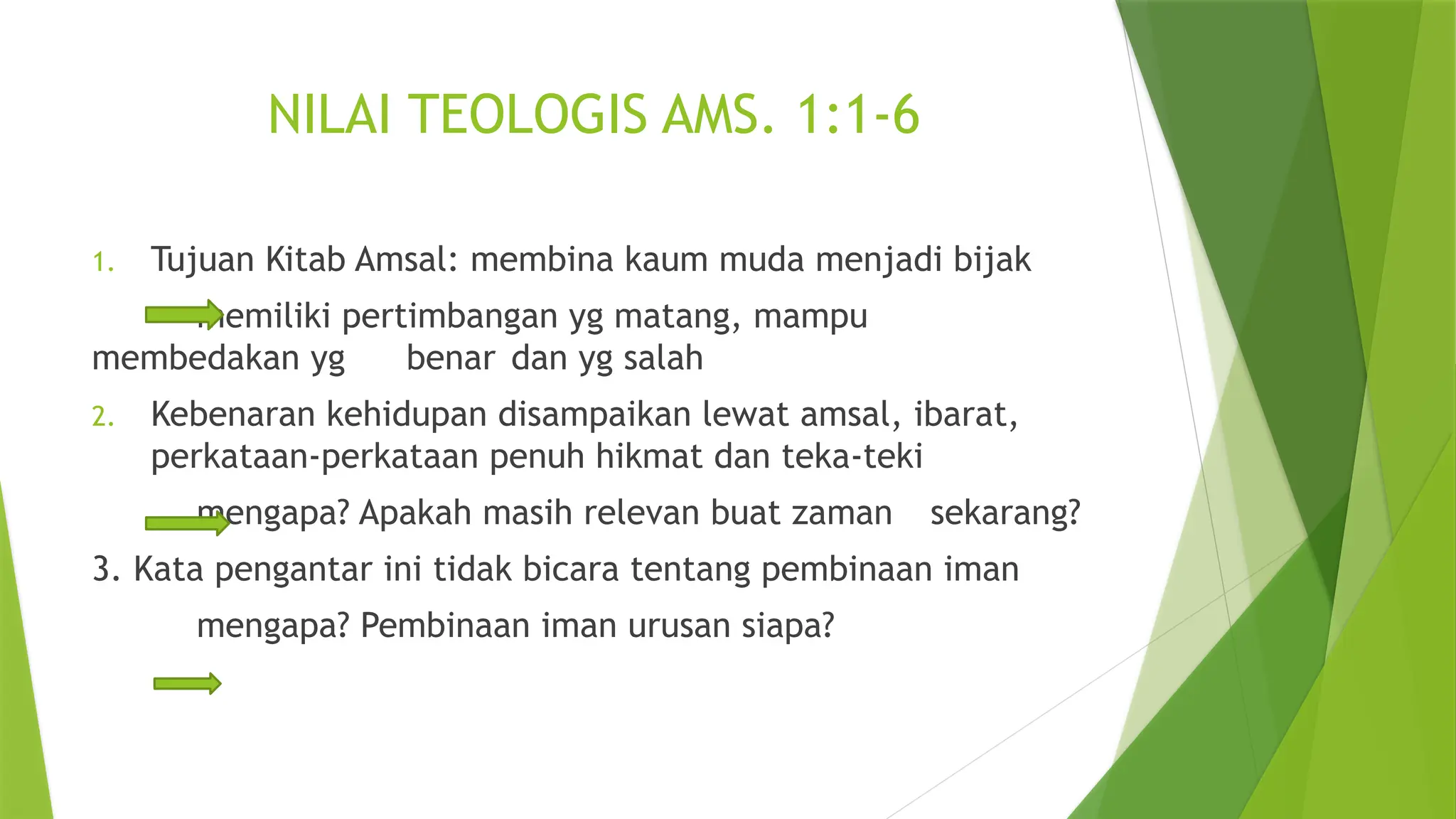 Tafsiran atas Kitab Amsal, 1:1-6, 7.pptx