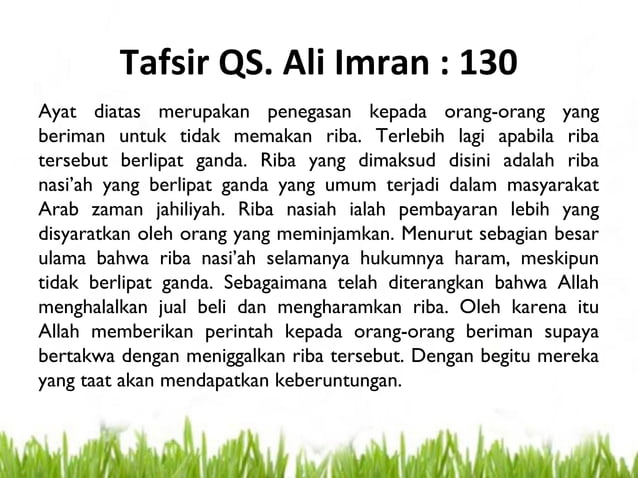 Tafsir Ayat Riba | PPT
