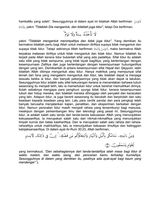 Tafsir ayat kursi bahagian 2 | PDF