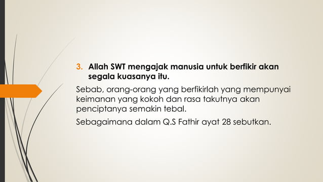 Tafsir ayat tentang Allah SWT: QS Al Baqarah ayat 164 | PPT