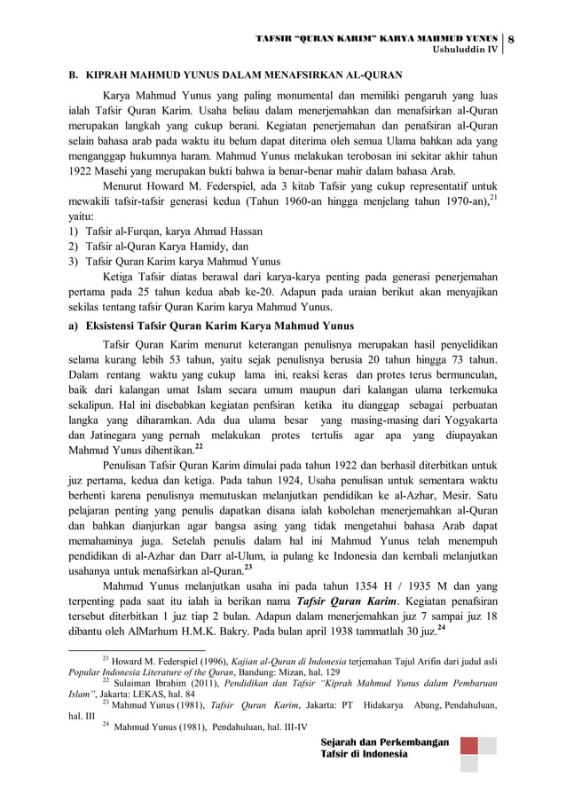 Tafsir Quran Karim Karya Mahmud Yunus pdf | PDF