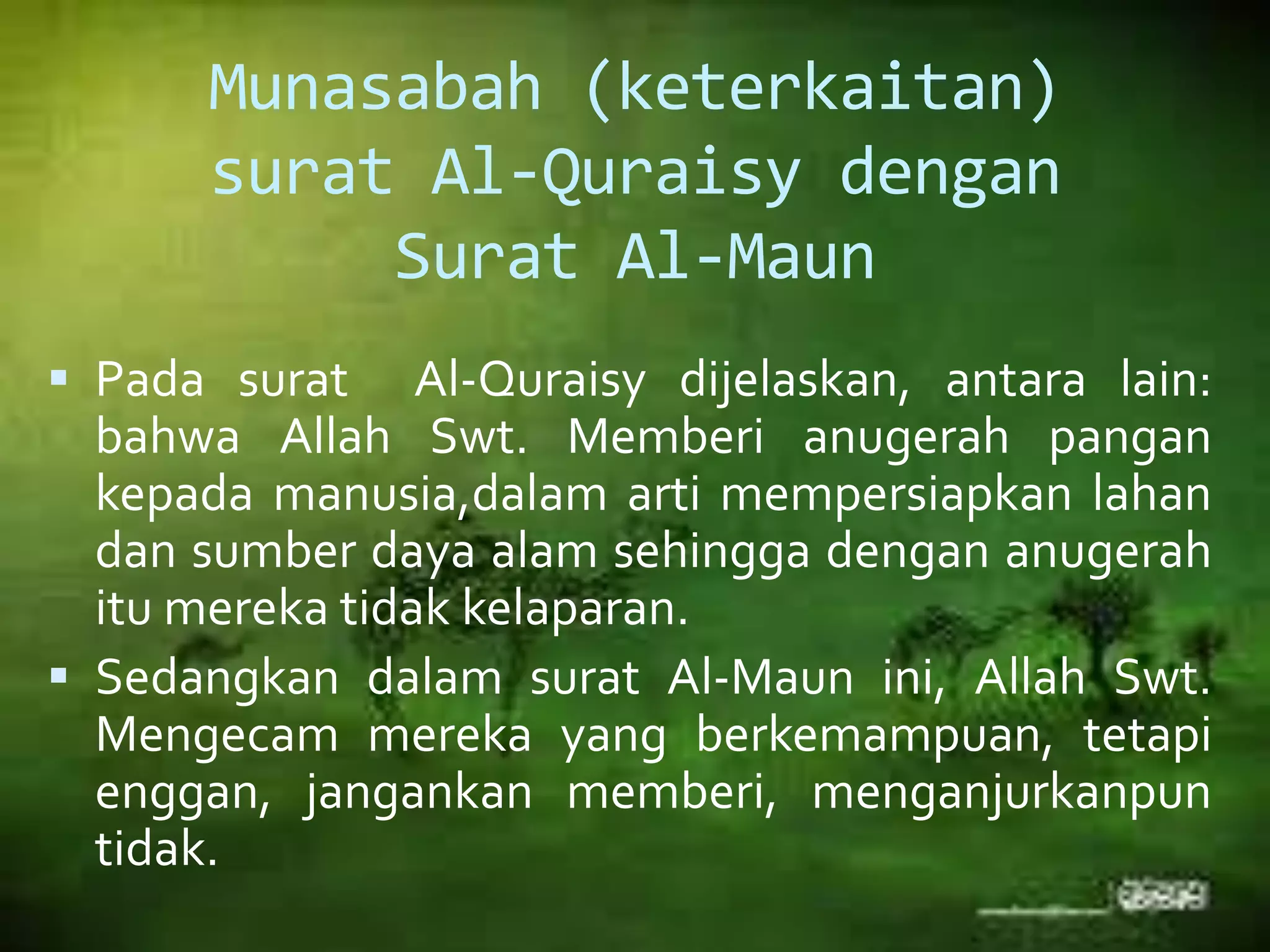 Tafsir surat al maun (al-misbah) | PPTX