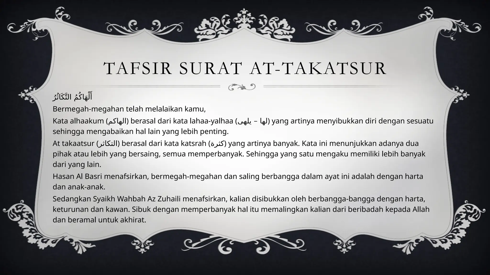 TAFSIR SURAT ATTAKATSUR NU ONLINE FIX.pptx