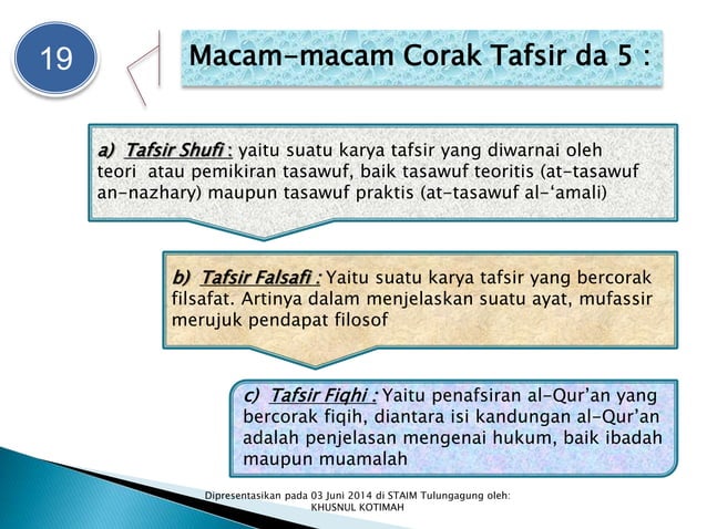 PPT Tafsir, Ta’wil dan Tarjamah (Ulumul Qur'an 1) | PPTX
