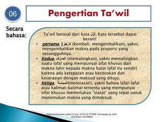 PPT Tafsir, Ta’wil dan Tarjamah (Ulumul Qur'an 1) | PPTX