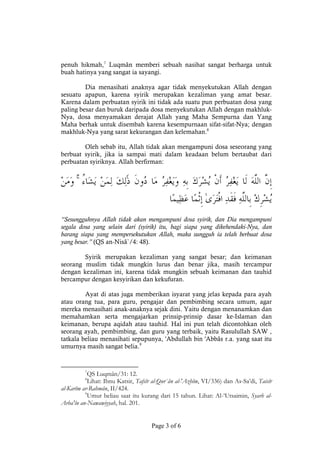 Tafsîr qs luqmân, 31 ayat 13 | PDF