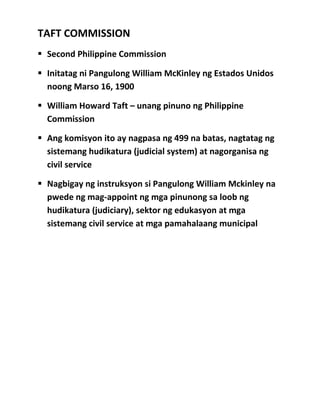 Taft Commission | DOC