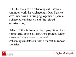 TAG: Transatlantic Archaeological Gateway | PPT