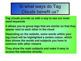 Tag Cloud Presentation | PPT | Cloud Computing | Internet