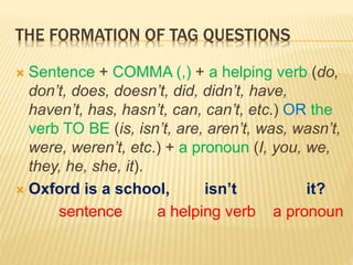 tag-questions usage and exercises for beginner | PPT