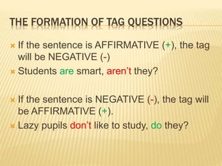 tag-questions usage and exercises for beginner | PPT