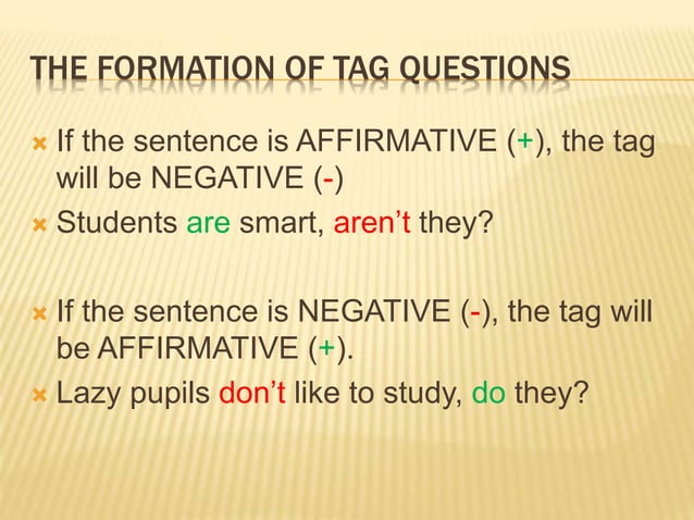 tag-questions usage and exercises for beginner | PPT