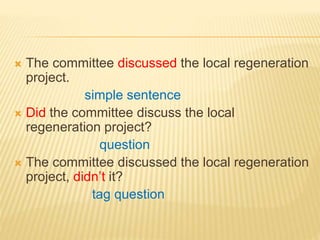 tag-questions usage and exercises for beginner | PPTX
