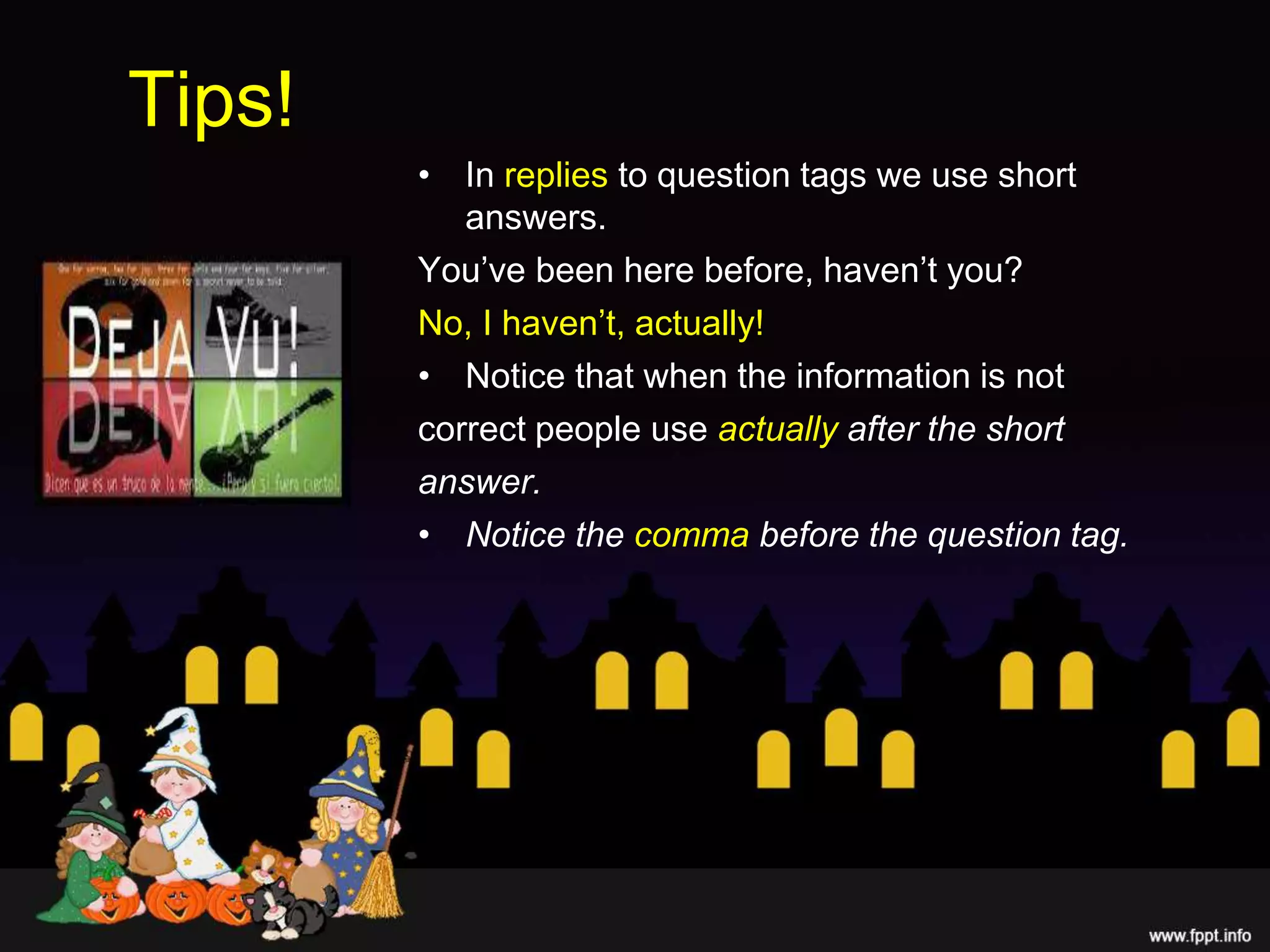 Tag questions | PPT
