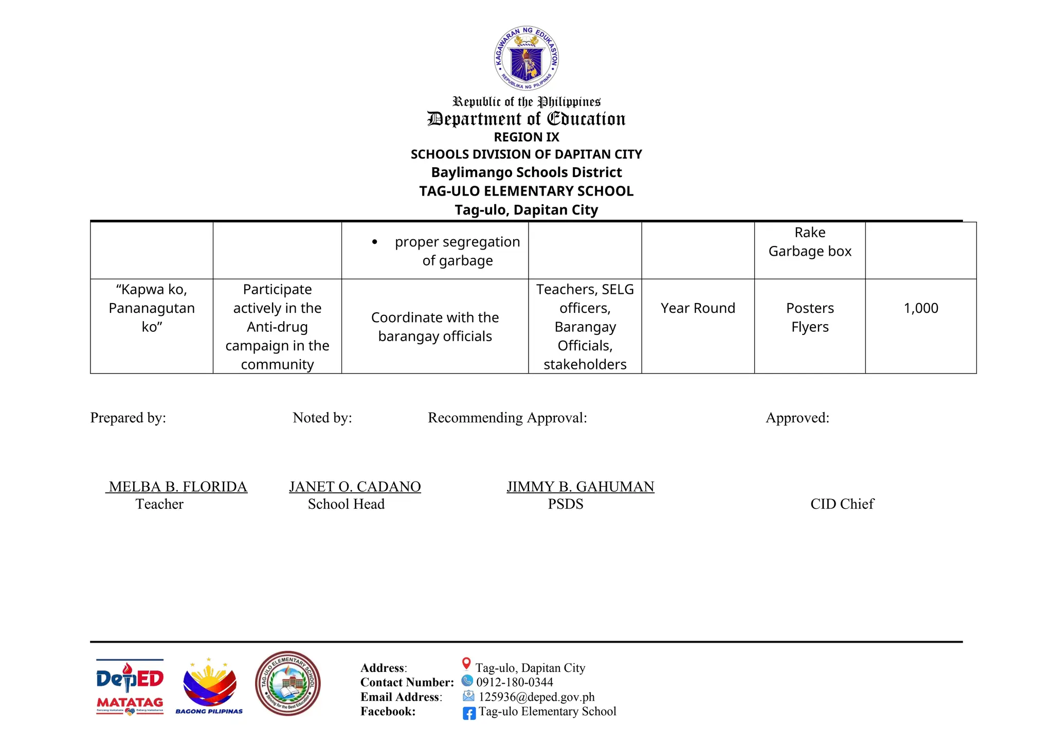 TAG-ULO-ES-ACTION-PLAN in SELG M Florida .docx