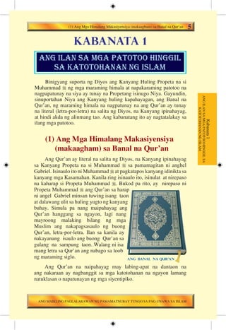 ANG MAIKLING PAGLALARAWAN NG PAMAMATNUBAY TUNGO SA PAG-UNAWA SA ISLAM | PDF