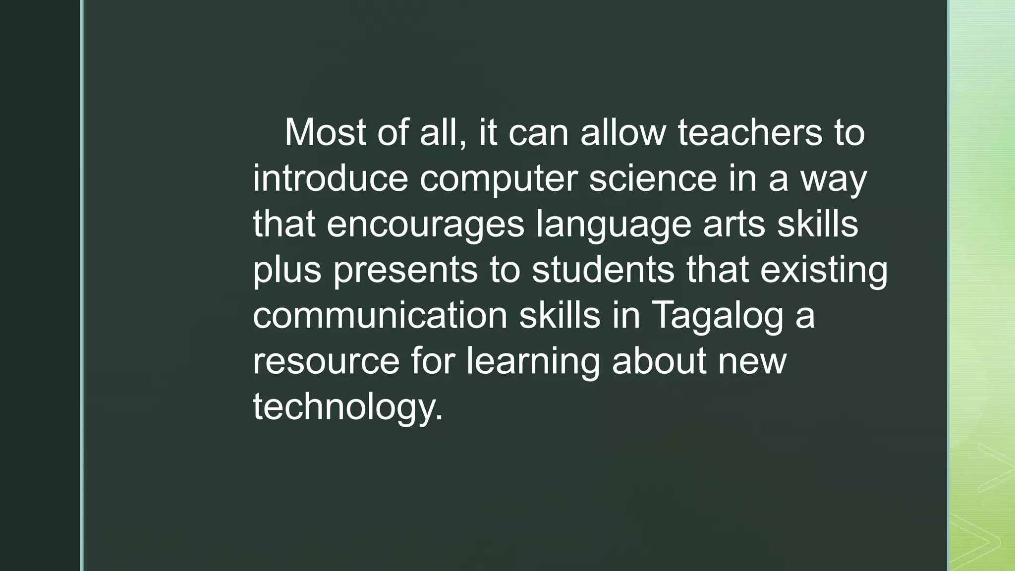 Tagalog as a Learning Tool for Artificial Intelligence | PPTX ...