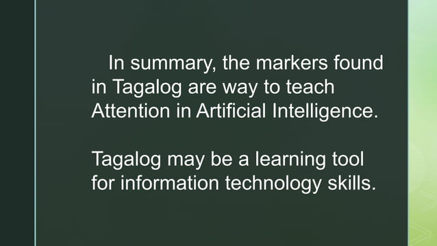 Tagalog as a Learning Tool for Artificial Intelligence | PPTX ...