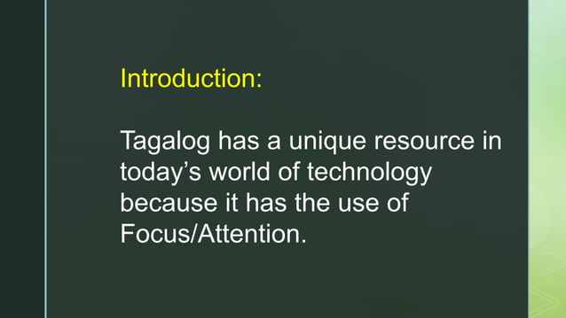 Tagalog as a Learning Tool for Artificial Intelligence | PPTX ...