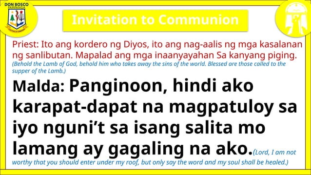 Tagalog Missal Reviewer (Gamit para sa Misa) | PPTX