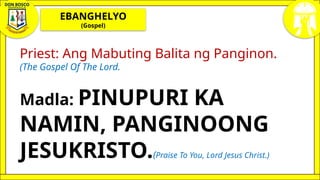 Tagalog Missal Reviewer (Gamit para sa Misa) | PPTX
