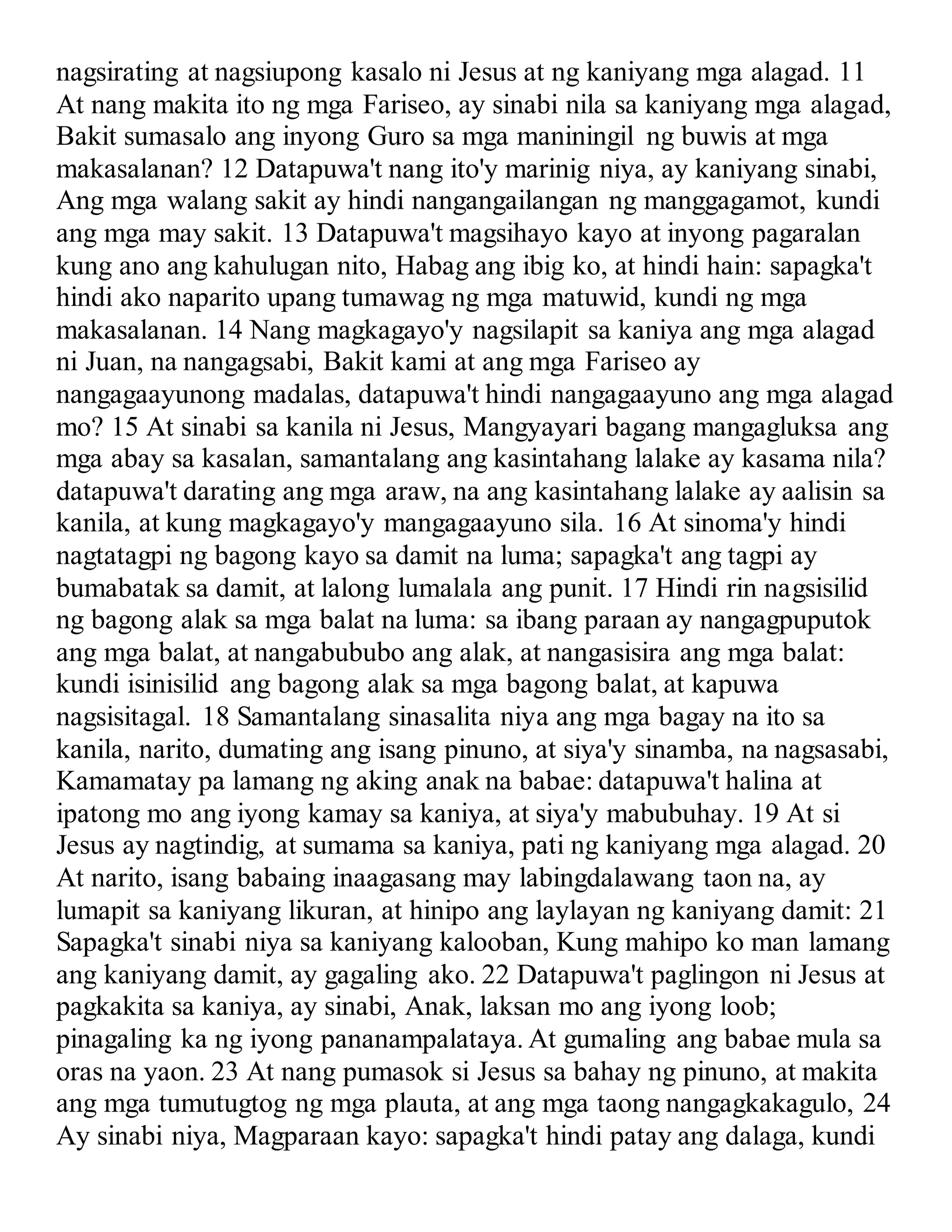 Tagalog bible new testament | DOCX