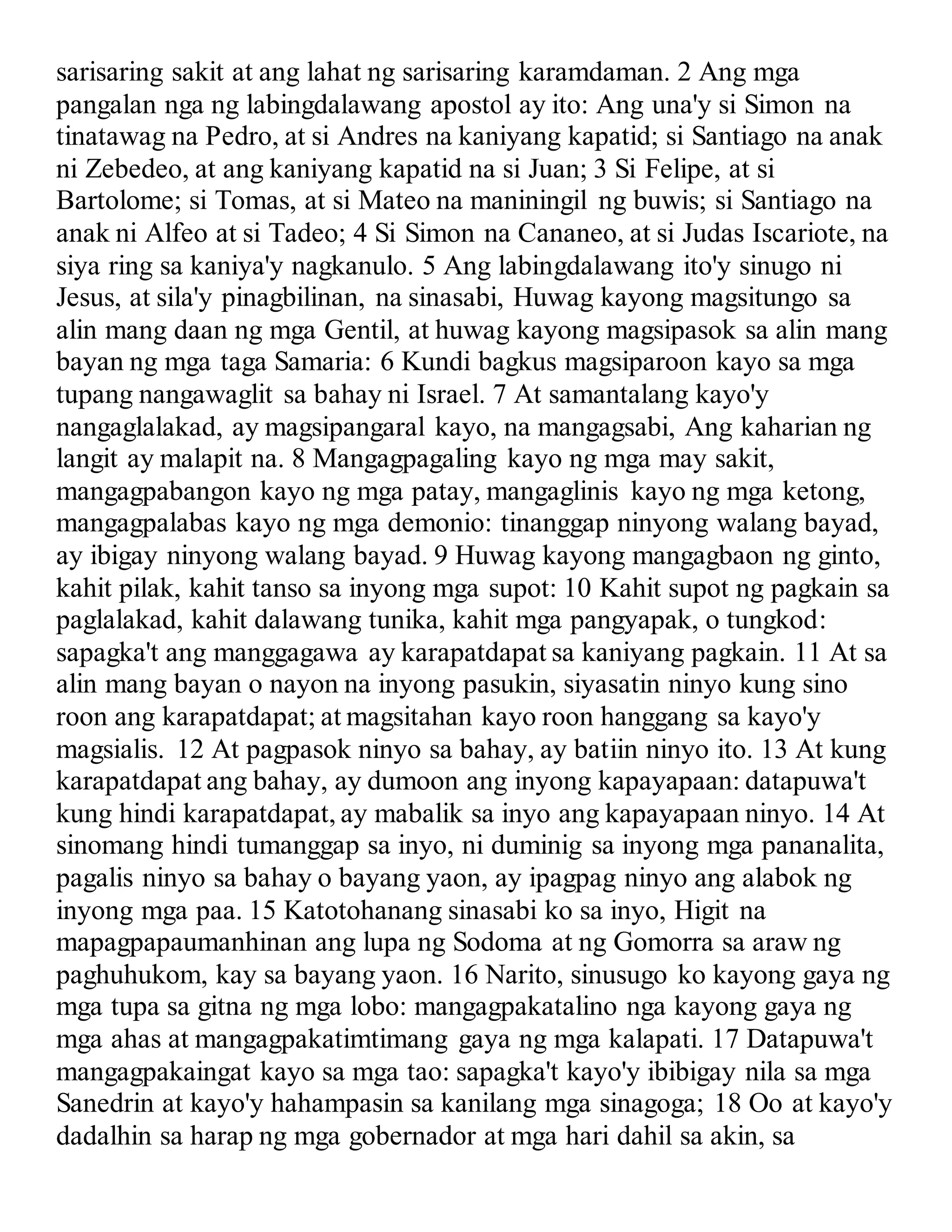 Tagalog bible new testament | DOCX