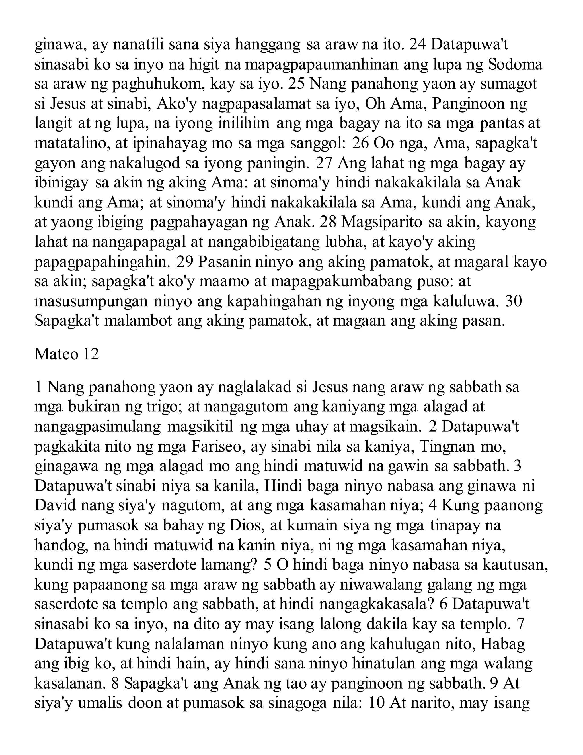Tagalog bible new testament | DOCX
