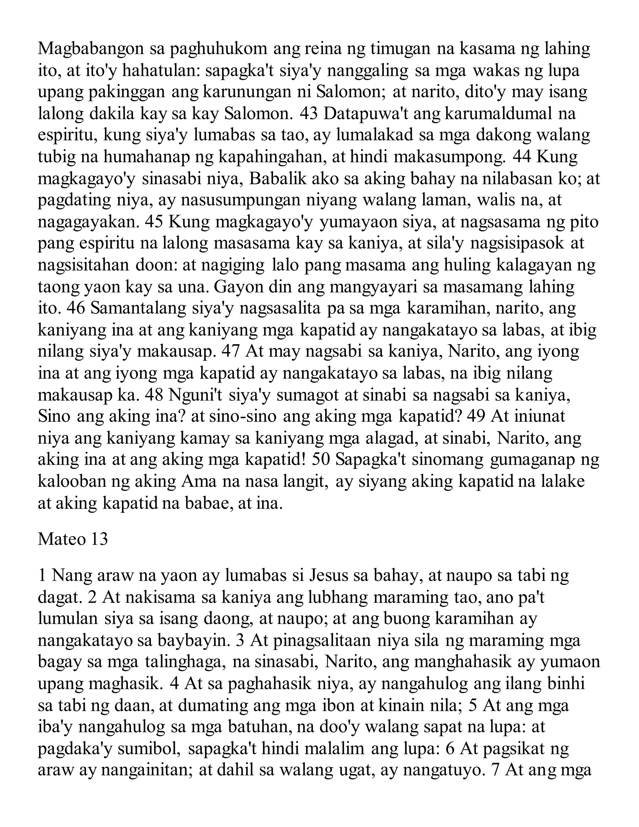 Tagalog bible new testament | DOCX