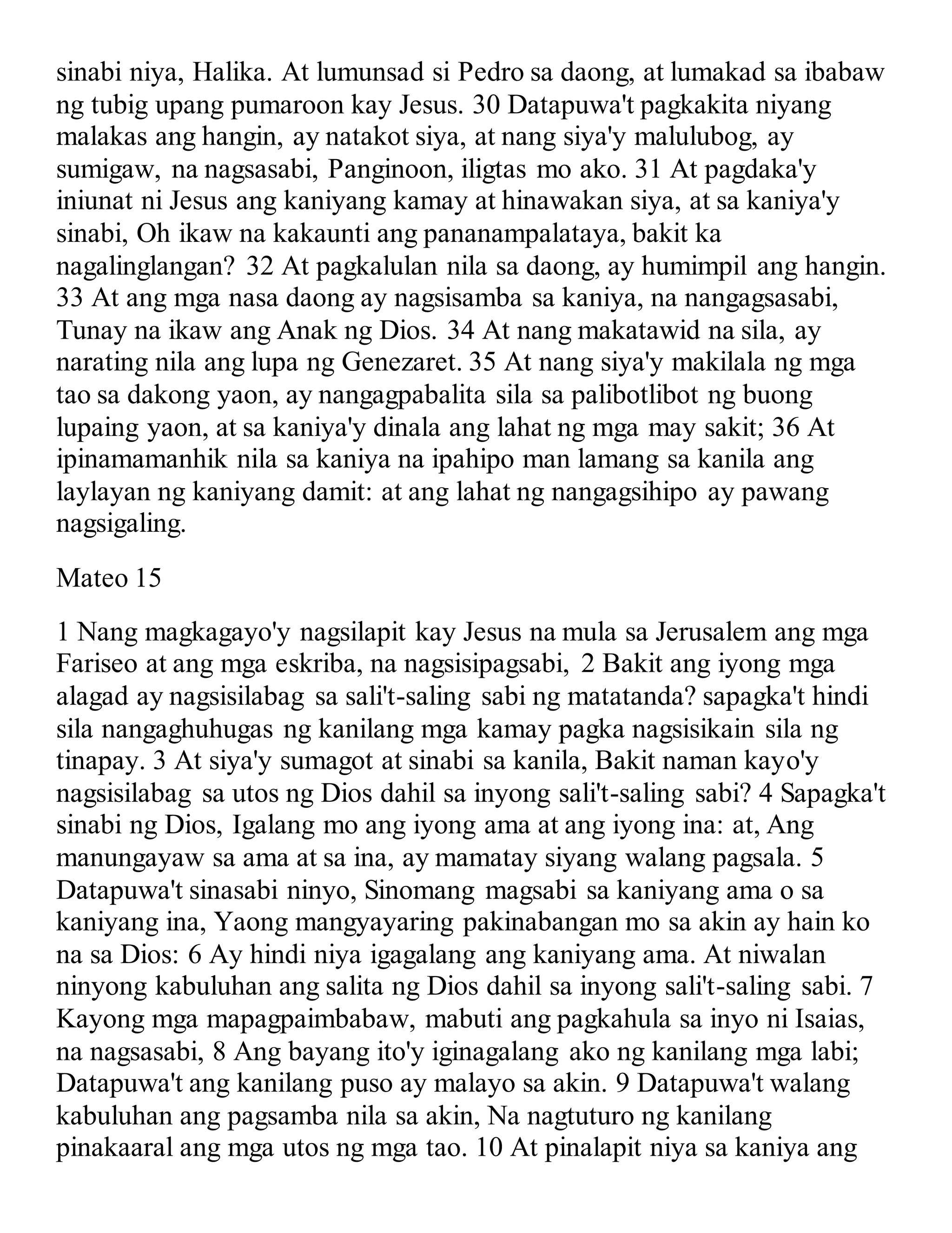 Tagalog bible new testament | DOCX