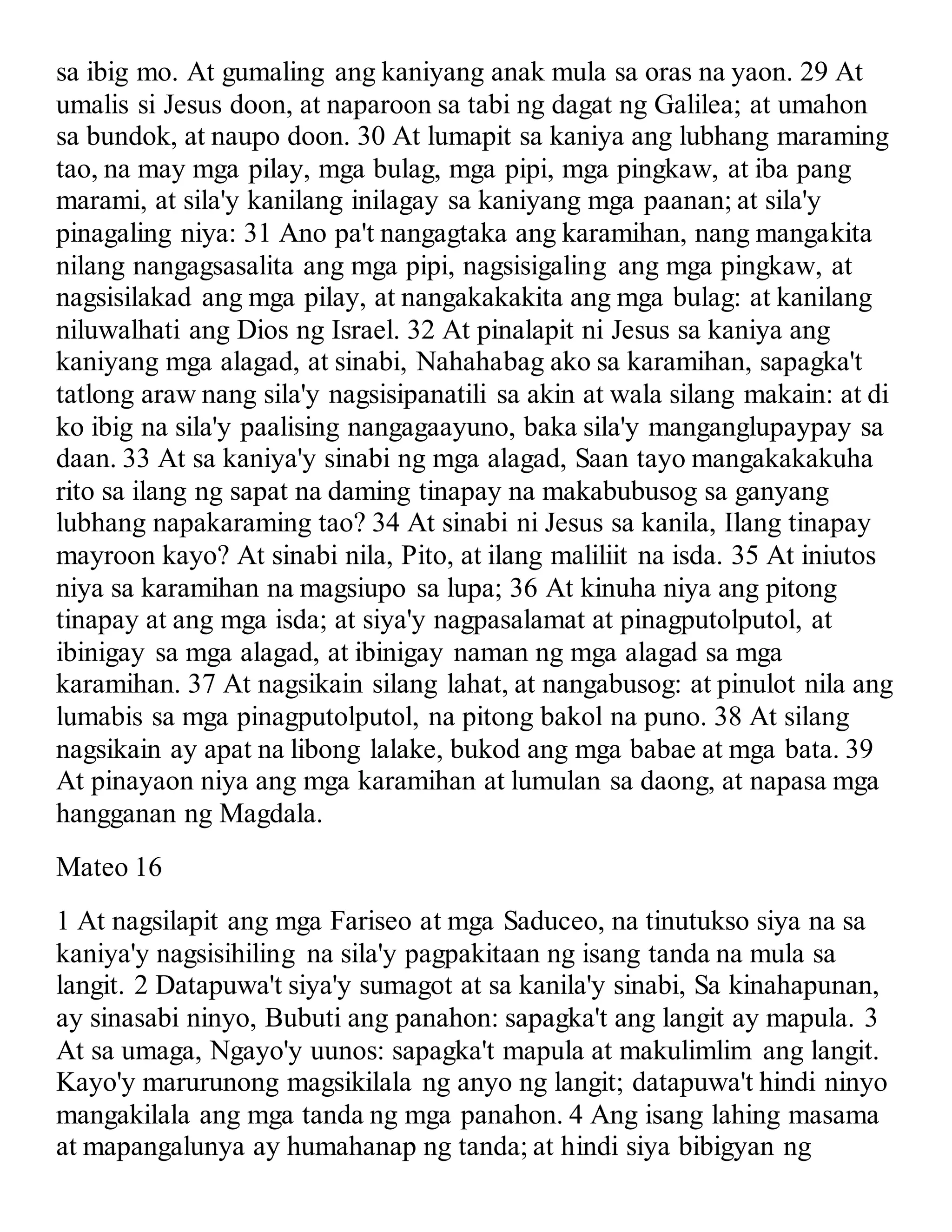 Tagalog bible new testament | DOCX