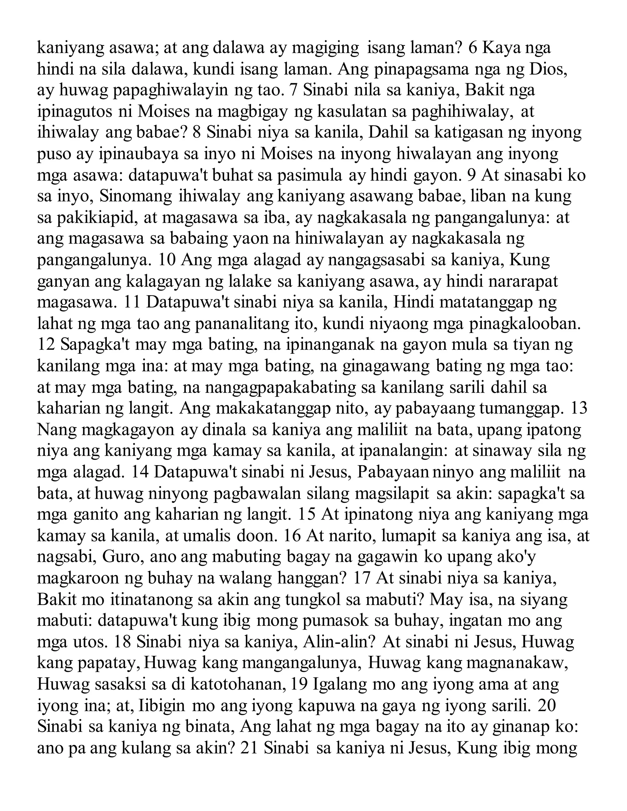 Tagalog bible new testament | DOCX