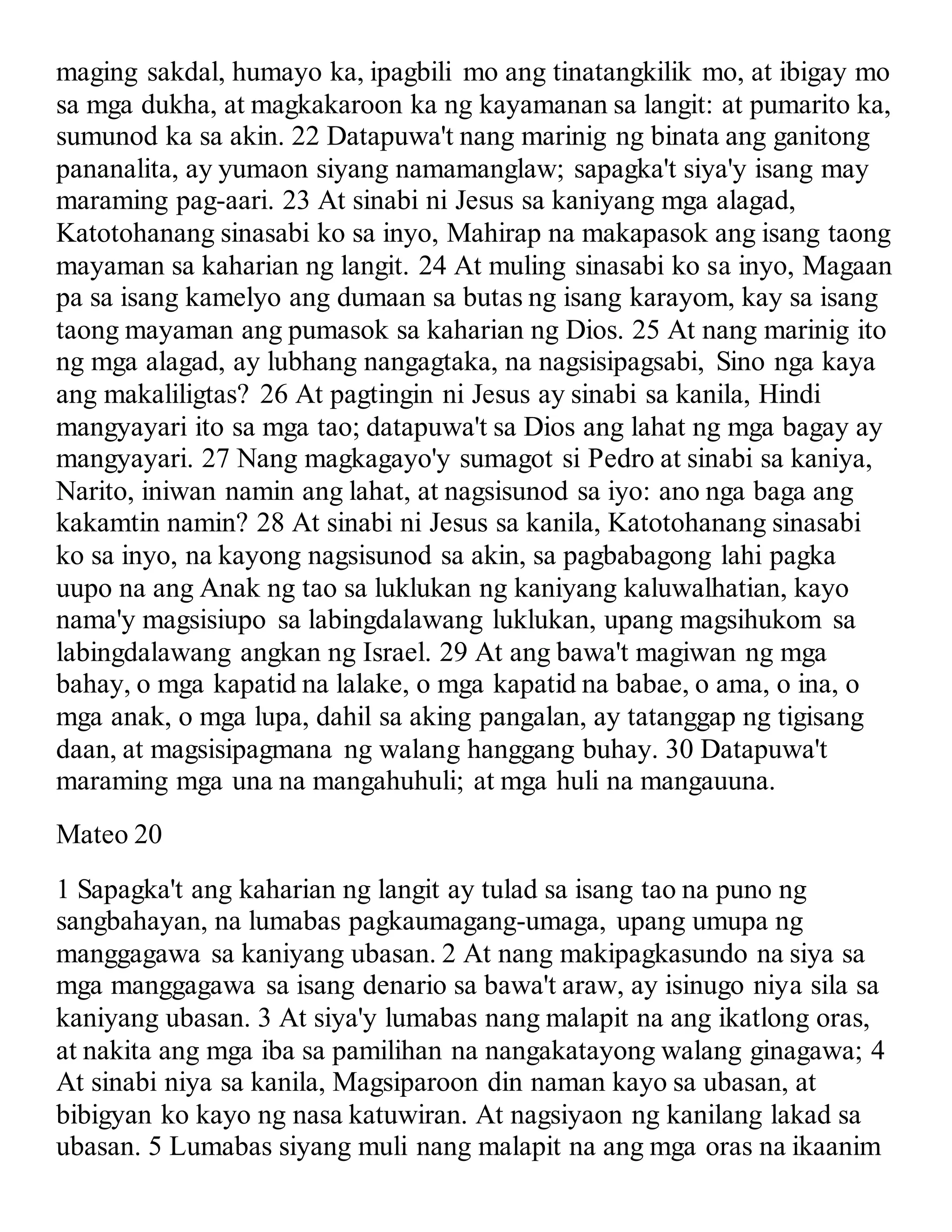 Tagalog bible new testament | DOCX