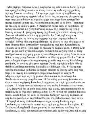 Tagalog bible new testament | DOCX