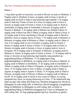 Tagalog bible new testament | DOCX