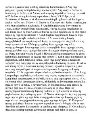 Tagalog bible new testament | DOCX