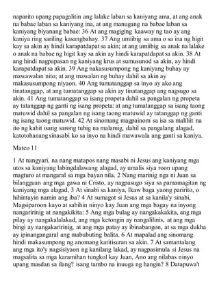 Tagalog bible new testament | DOCX
