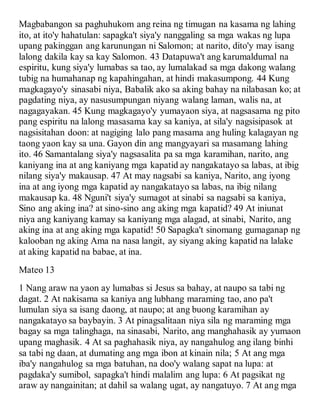Tagalog bible new testament | DOCX