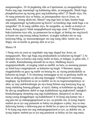 Tagalog bible new testament | DOCX
