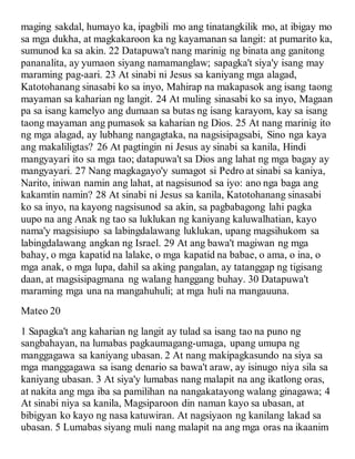 Tagalog bible new testament | DOCX