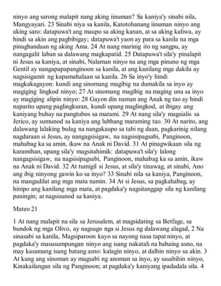 Tagalog bible new testament | DOCX